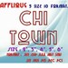 Chi-town Applique Font Monogram Alphabet Font Machine - Etsy