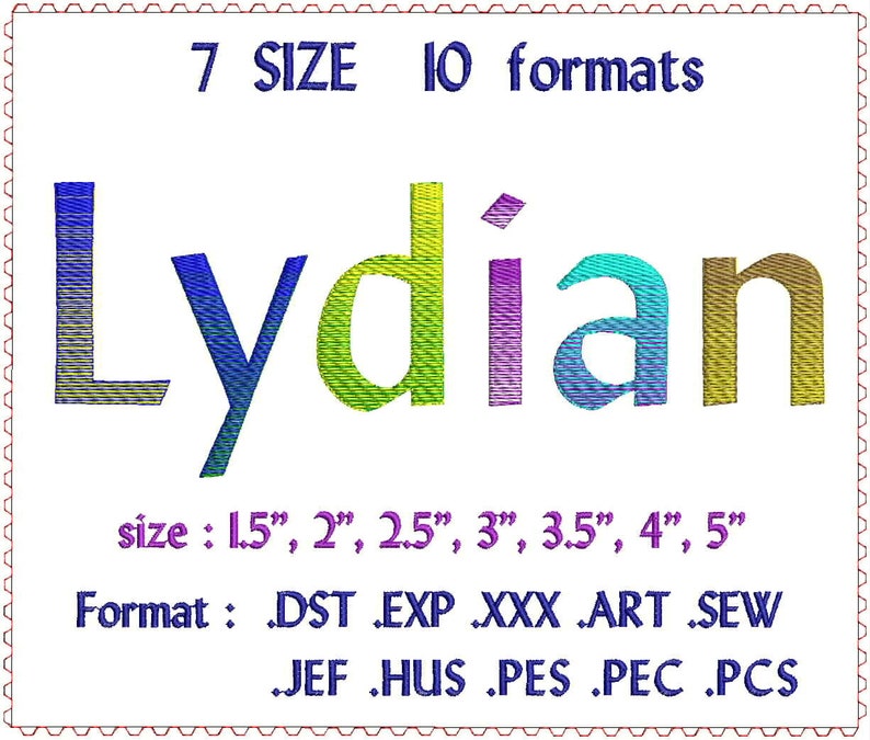 Lydian Blending Embroidery Fonts Machine Embroidery Designs - Etsy