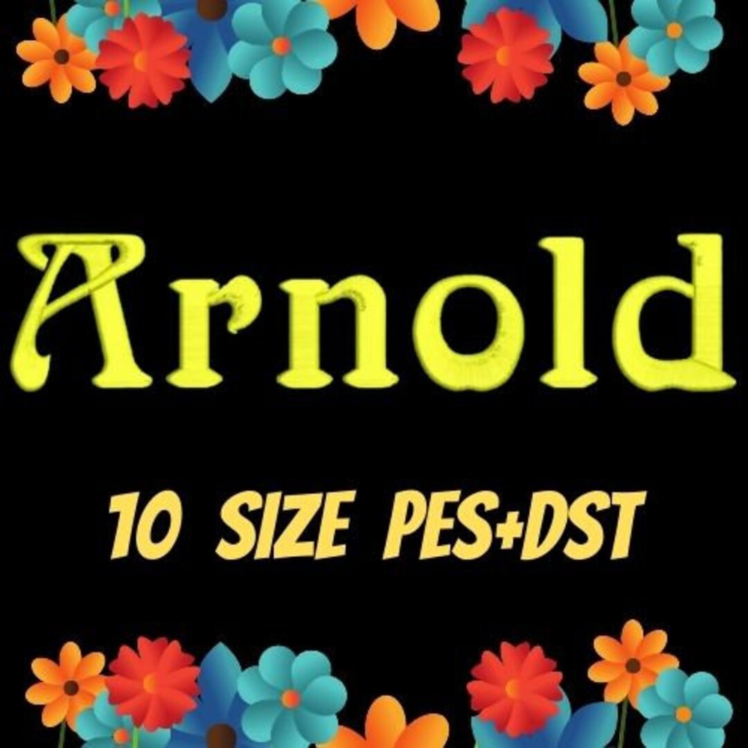 Arnold Embroidery Fonts,pes,dst,embroidery Designs,machine Embroidery ...