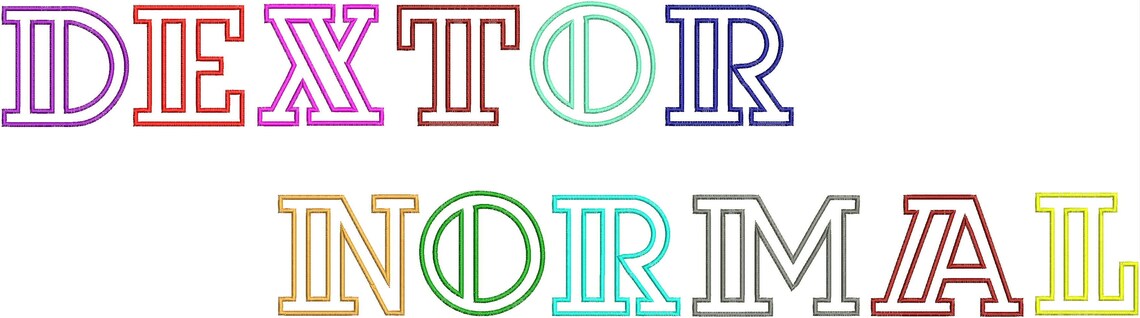 Dextor Normal Applique Font Embroidery Designs Machine - Etsy