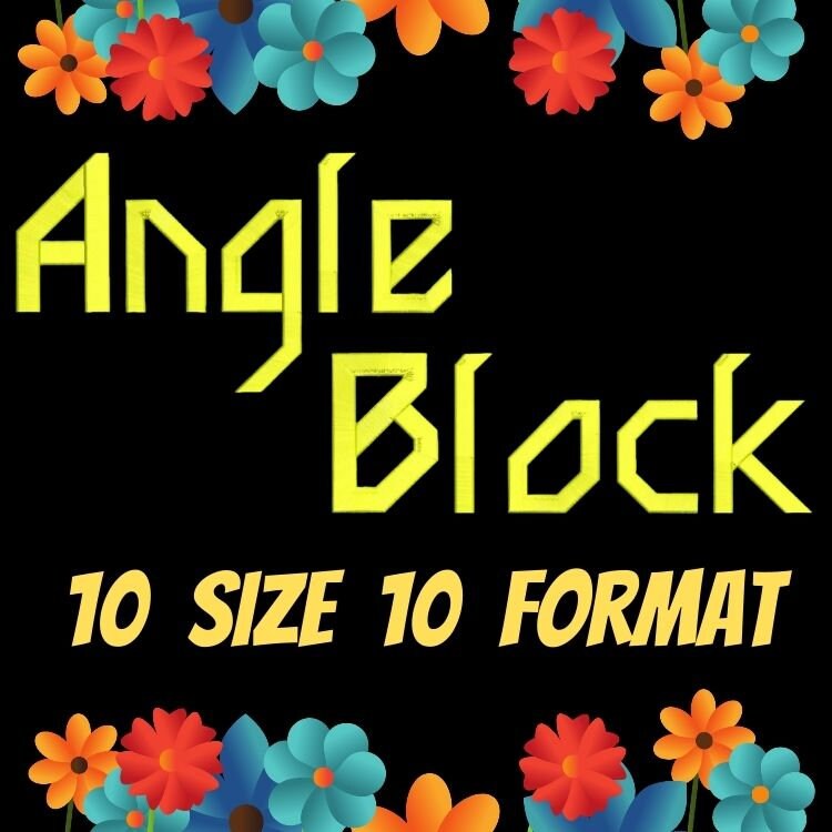 Angle Block Embroidery Fontspesdstembroidery - Etsy