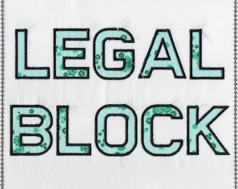 Angle Block Applique Font Embroidery Designs Machine | Etsy