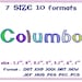 Columbo 2 Color(fill+satin) Embroidery Fonts Machine Embroidery Designs ...