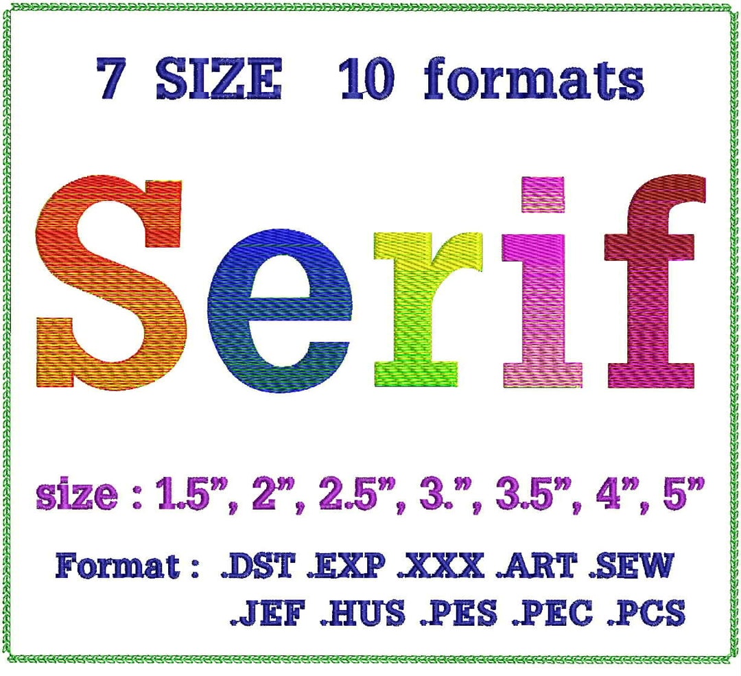 Serif Font Blending Embroidery Fonts Machine Embroidery Designs ...