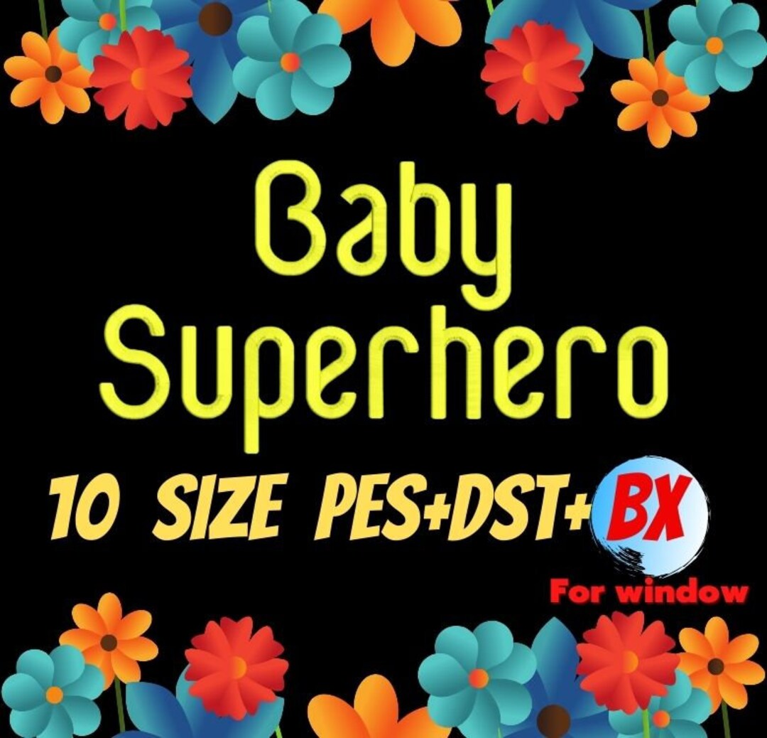 Baby Superhero Embroidery Fonts,pes,dst,bx File,basic Font,various Font ...