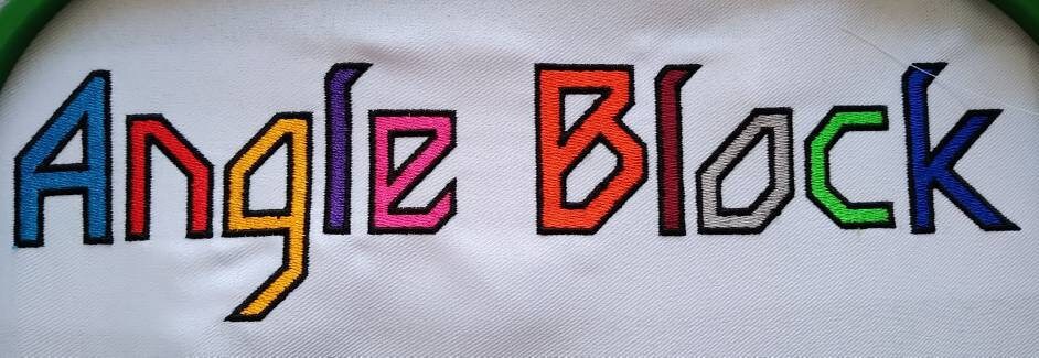 Angle Block 2 Colorfillsatin Embroidery Fonts Machine | Etsy