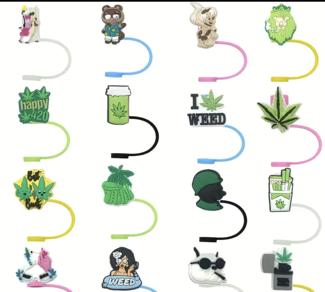 420 Marijuana Mary Jane Straw Toppers - Etsy