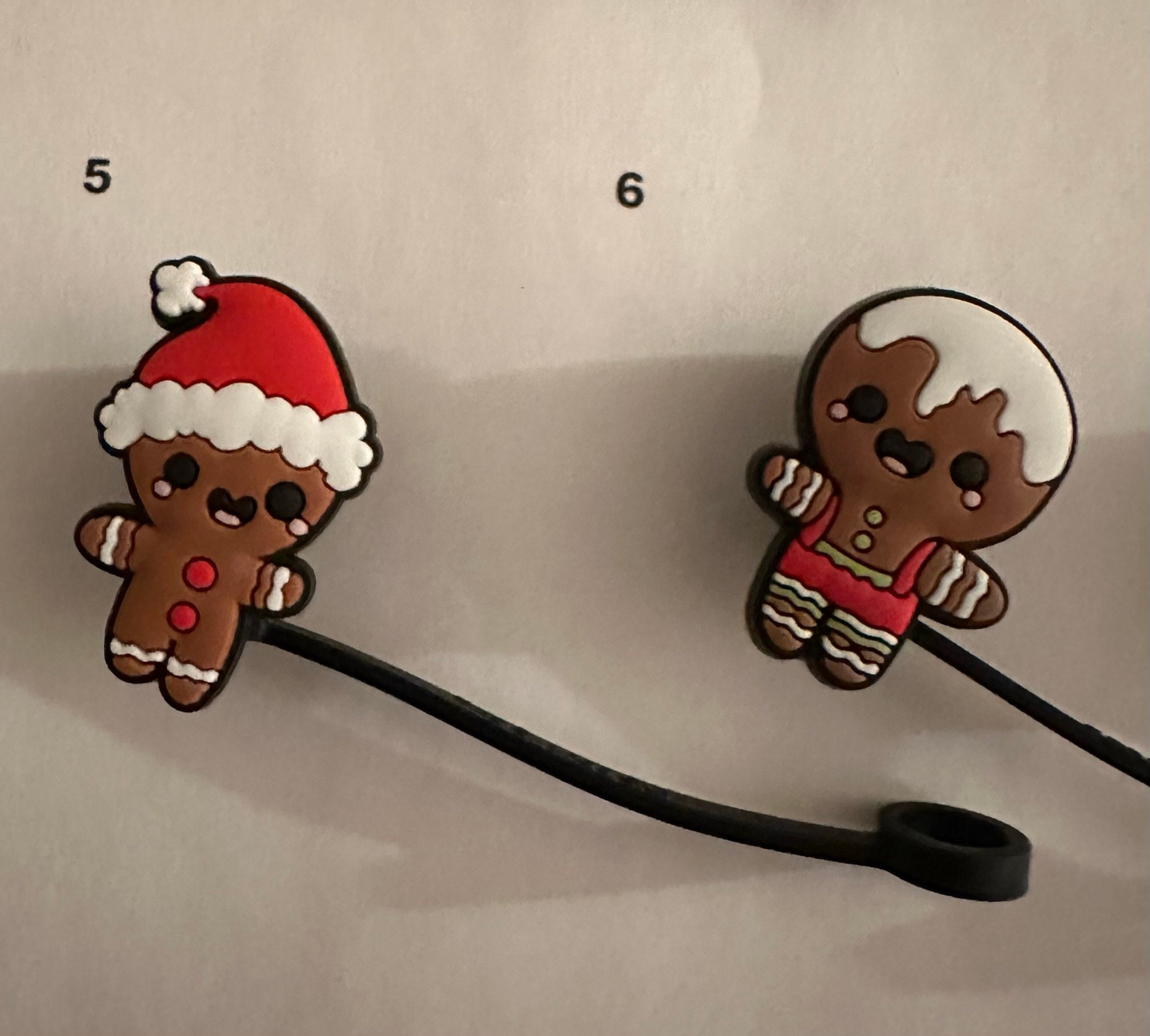 Gingerbread Christmas Straw Toppers - Etsy