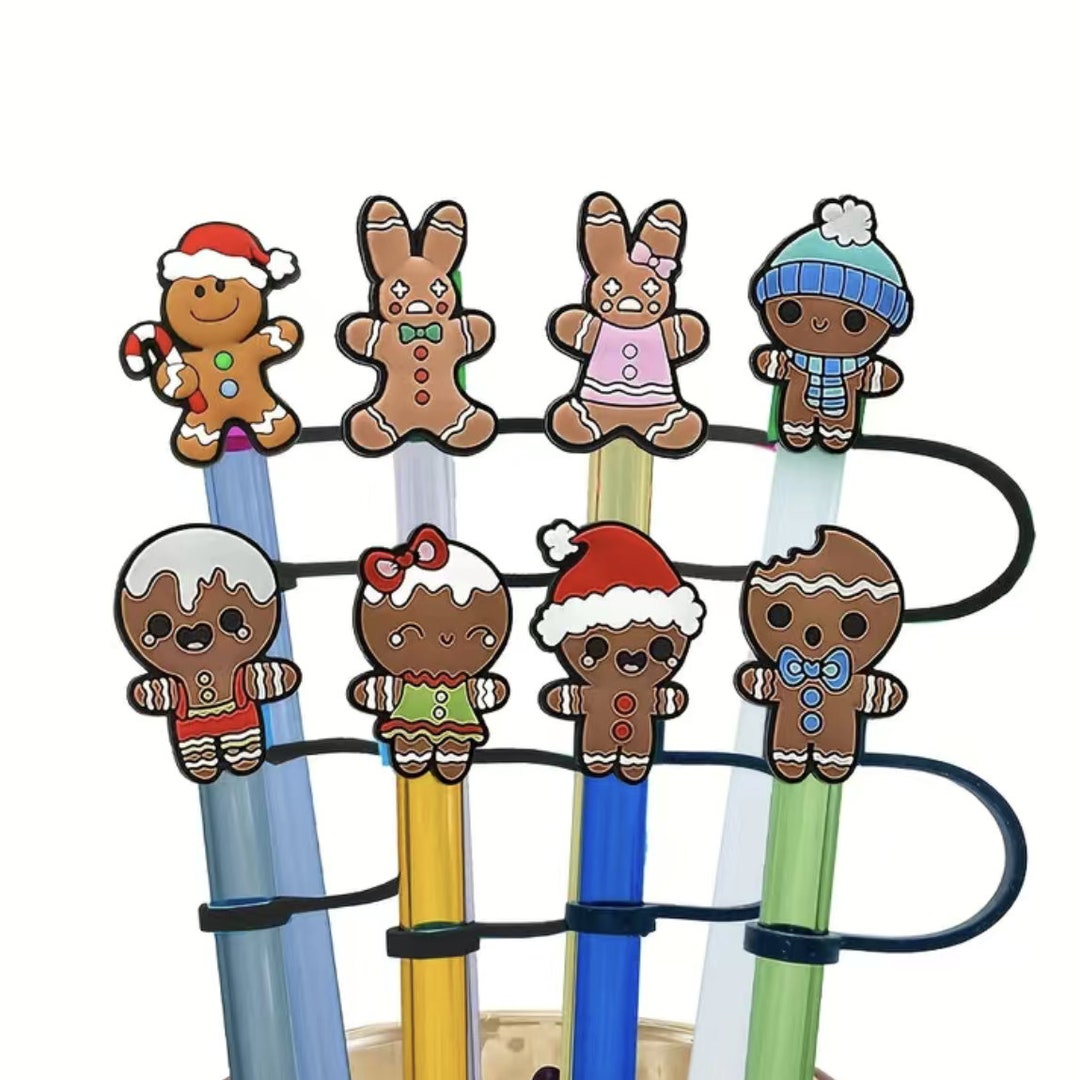 Gingerbread Christmas Straw Toppers - Etsy