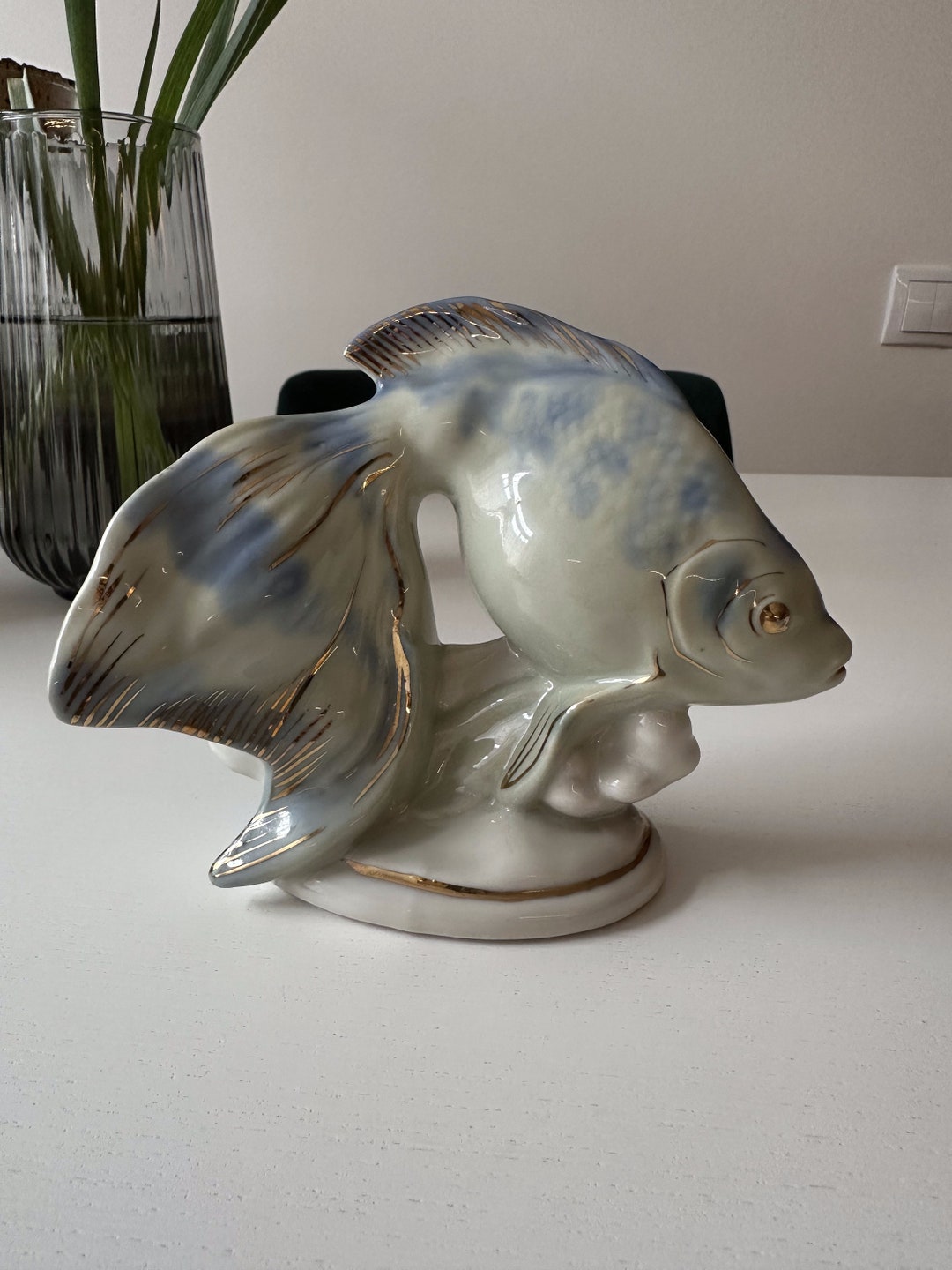 Soviet Vintage Porcelain Fish Figurine Made in USSR in 1970s. /LATVIA ...