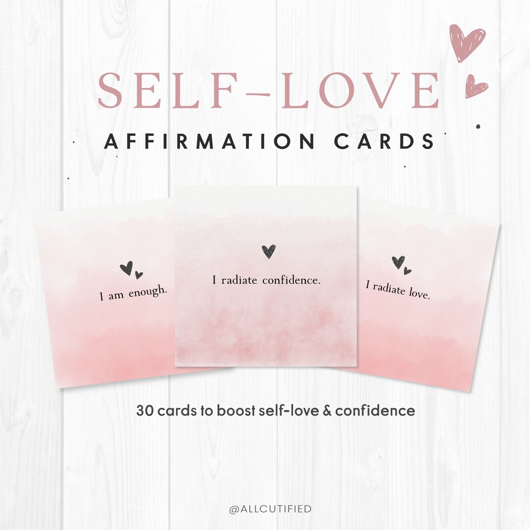 Printable Self Love Messages Cards Print Home Daily - Etsy Portugal