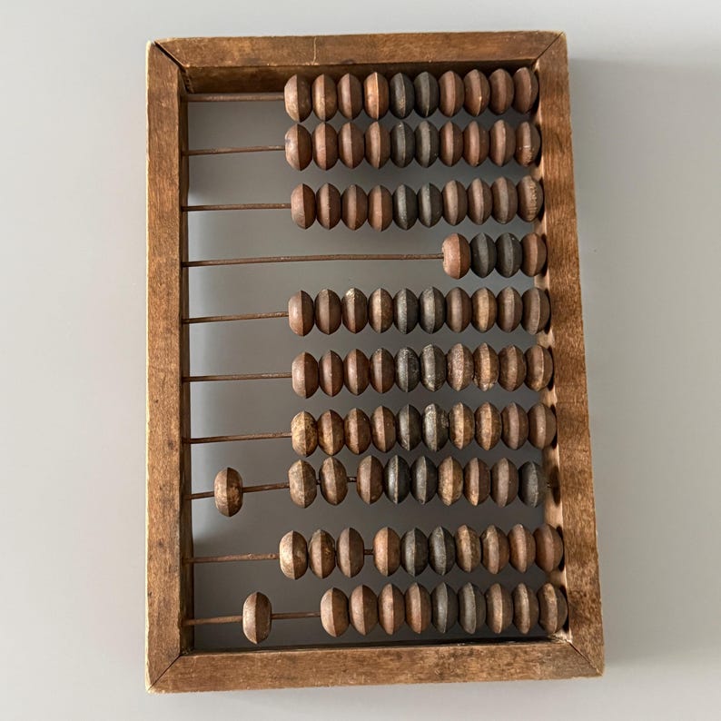 Very Old Small Wooden Abacus, Soviet Vintage Toy, Retro Wall Decor ...