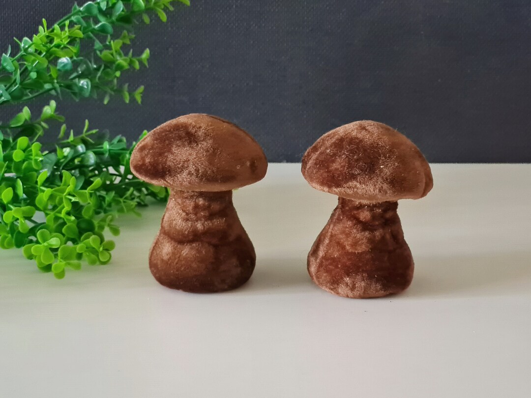 Mushroom Toy, Soviet Vintage, Rubber Foam Polymer Flocking Mushrooms ...