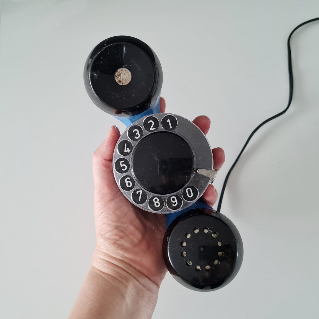 Vintage Telephone Handset With Dialing Number, USSR, Soviet Rotary ...
