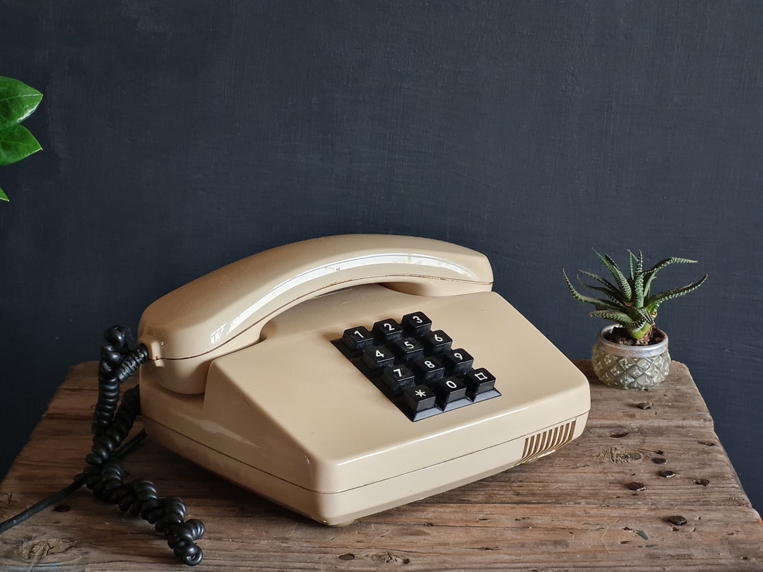 Vintage Push-button Telephone Office Decor Soviet Era - Etsy