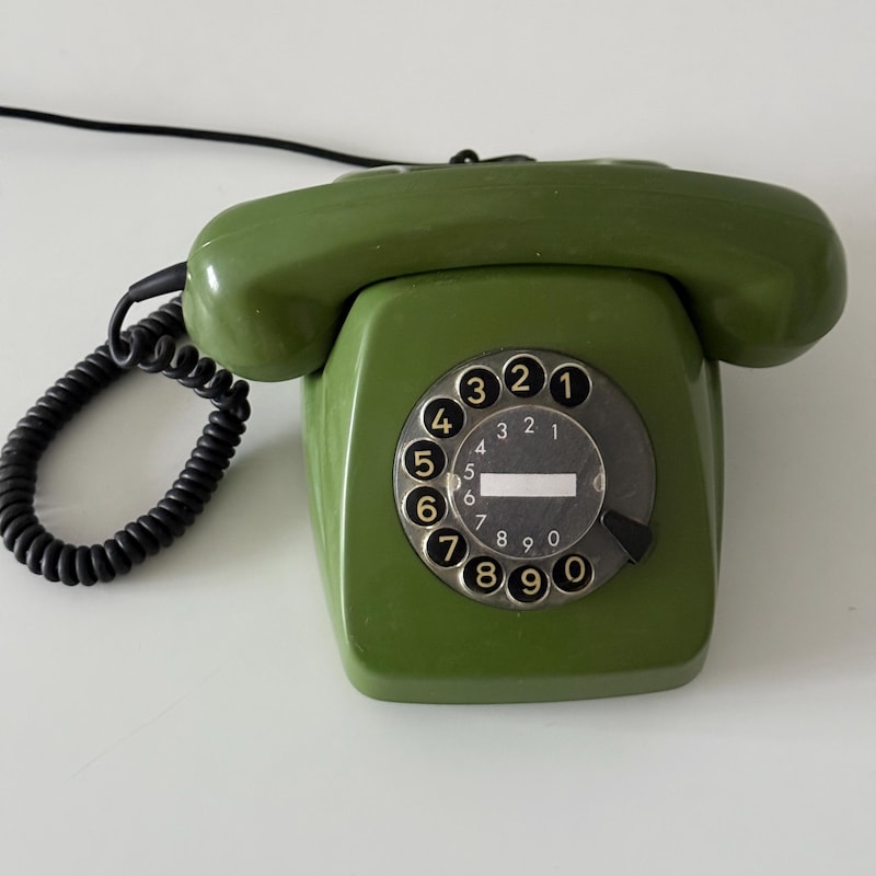 Green Rotary Phone - Etsy