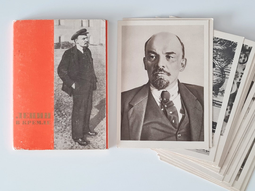 Soviet Vintage Postcard Set About Vladimir Lenin, Soviet Memorabilia ...