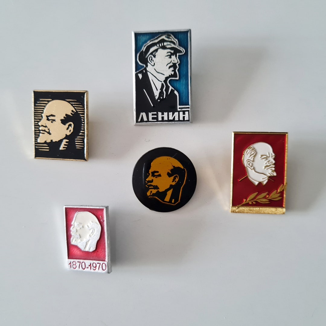 Lenin Pin, Soviet Badge Set, USSR Badges With a Portrait of Lenin - Etsy