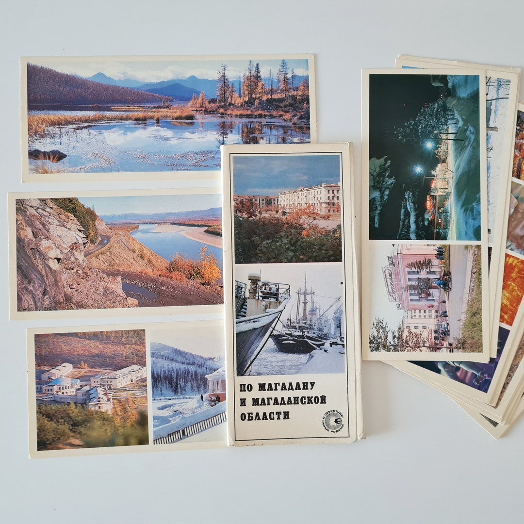 Magadan, Soviet Union, Panoramic Postcard Set, Vintage Tourist Ephemera ...
