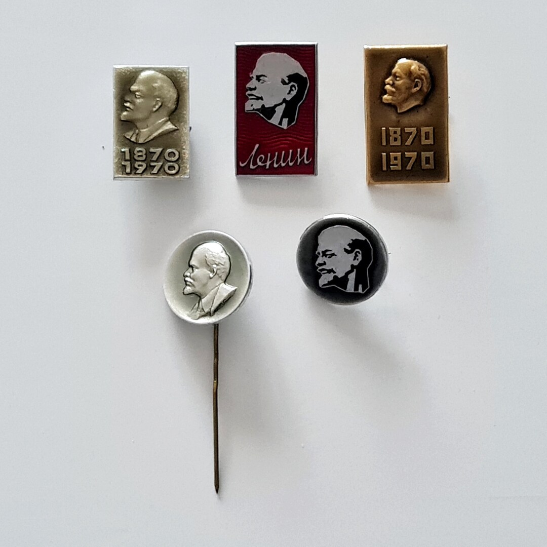 Lenin Pin, Soviet Badge Set, USSR Badges With a Portrait of Lenin - Etsy
