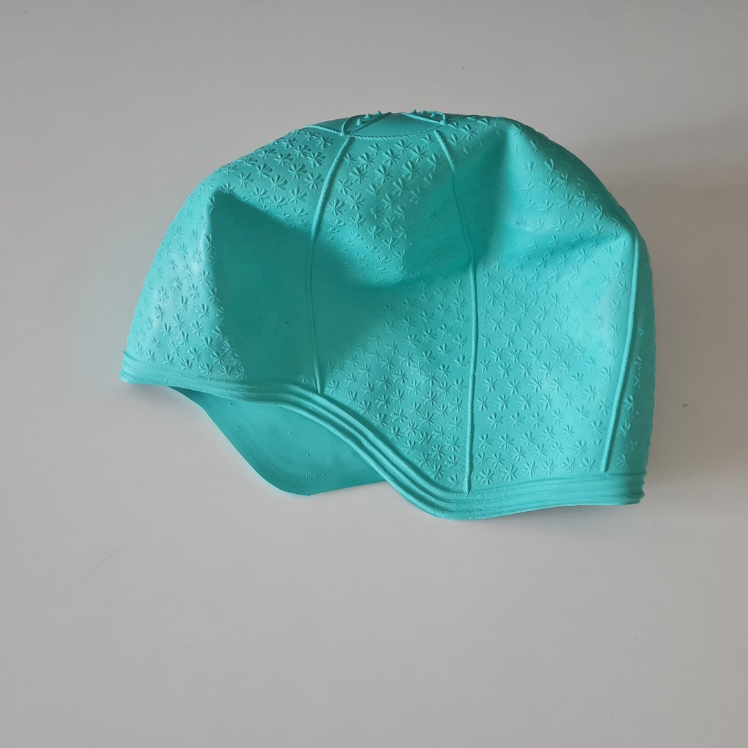 Soviet Vintage Swimming Bathing Cap Mint Rubber Bathing Hat Retro Swim ...