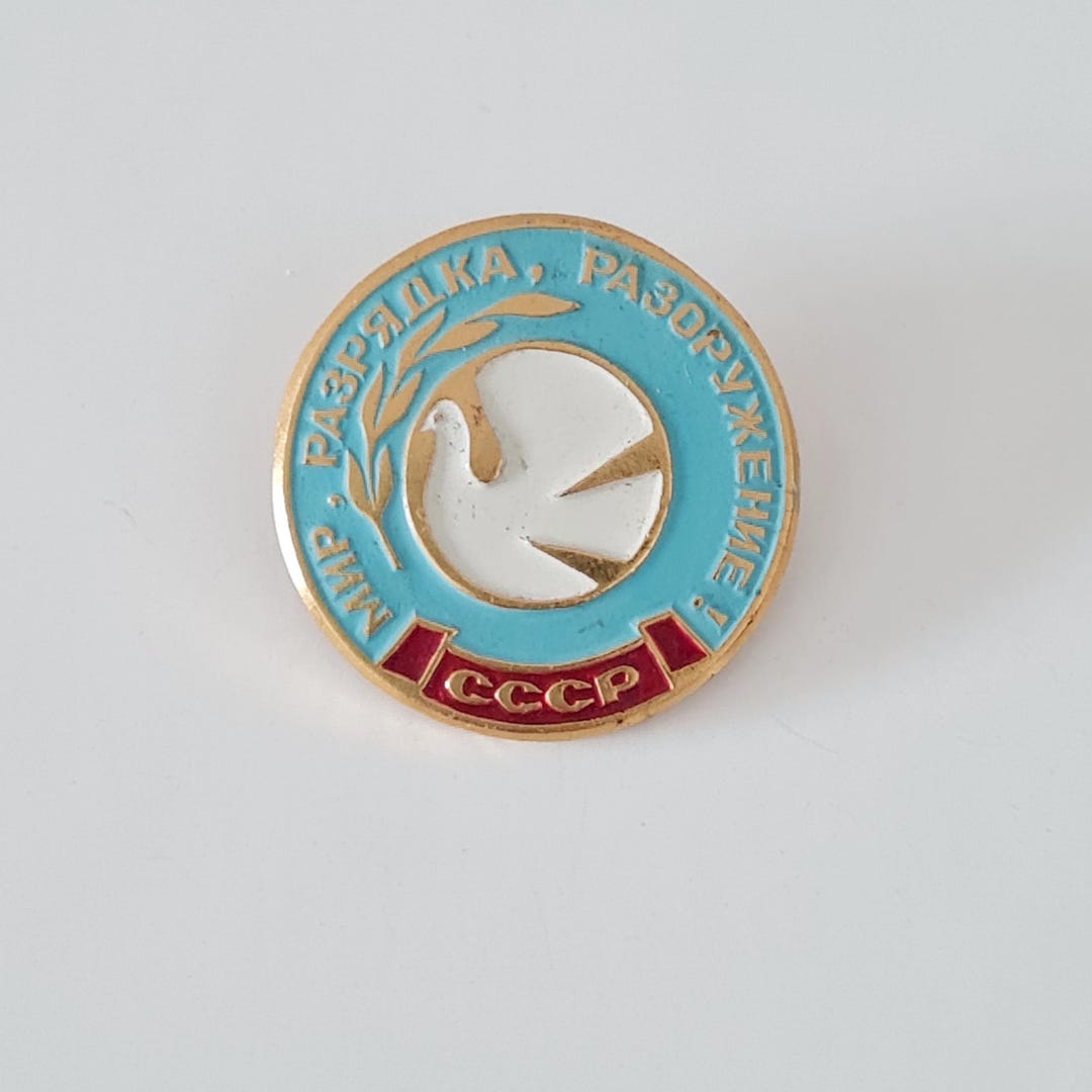 Soviet Vintage Badges, Peace, USSR, Dove of Peace, Soviet Collectible ...