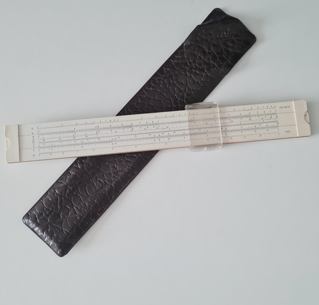 Wooden Logarithmic Ruler 1972 Year, Vintage Soviet Slide Logarithmic ...