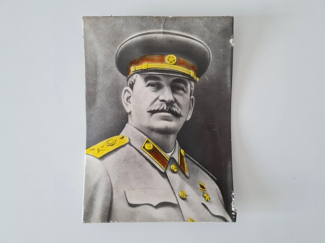 Soviet Memorabilia Stalin Portrait Soviet Vintage 1950s Photo of Stalin ...