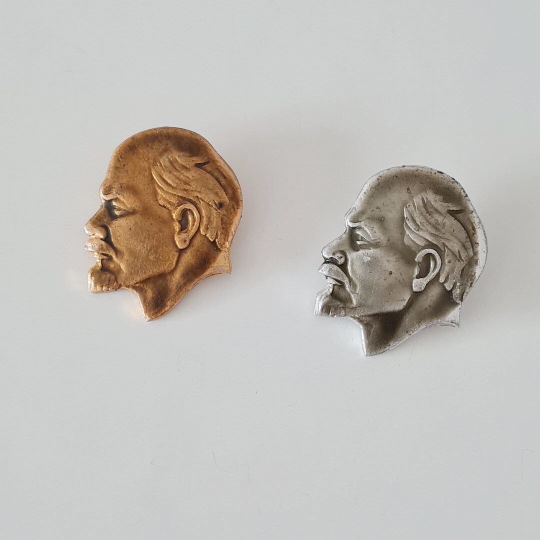 Soviet Vintage Badge - Lenin's Head, USSR Patriotic Pin, Soviet Era ...
