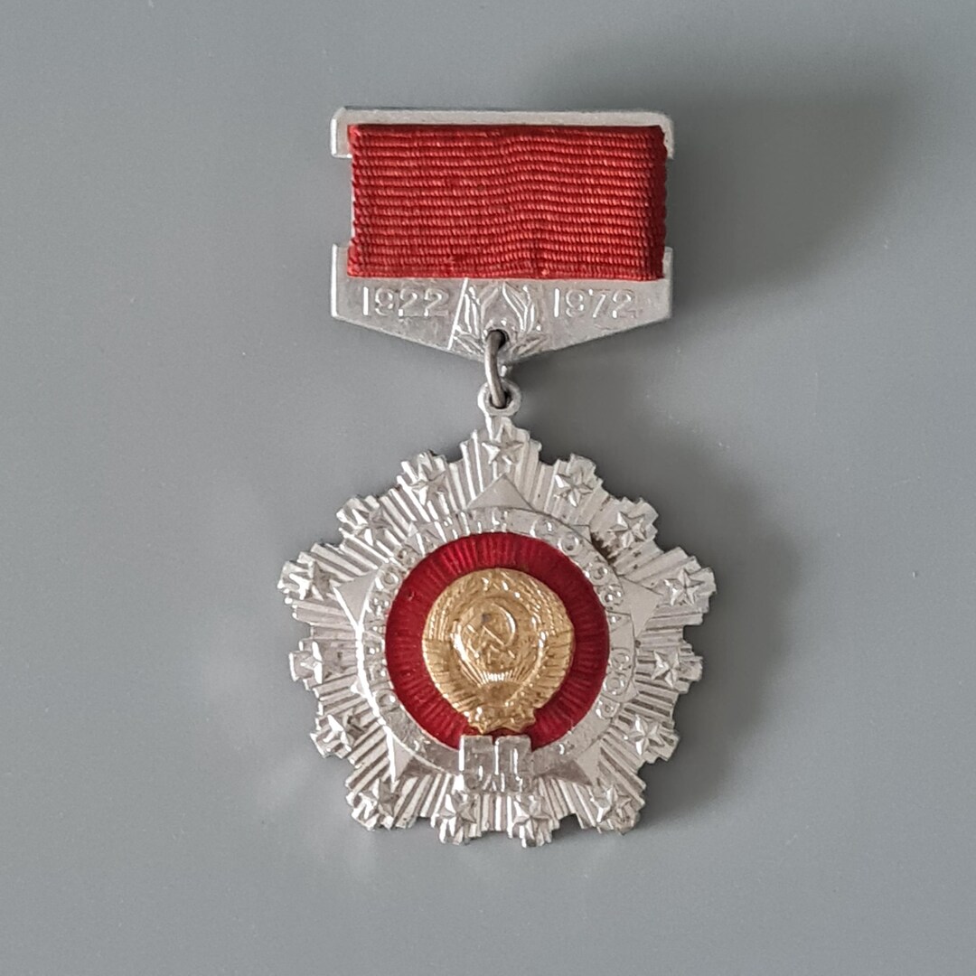 Soviet Vintage Jubilee Medal 50 Years of the Soviet Union, 1972 Year ...