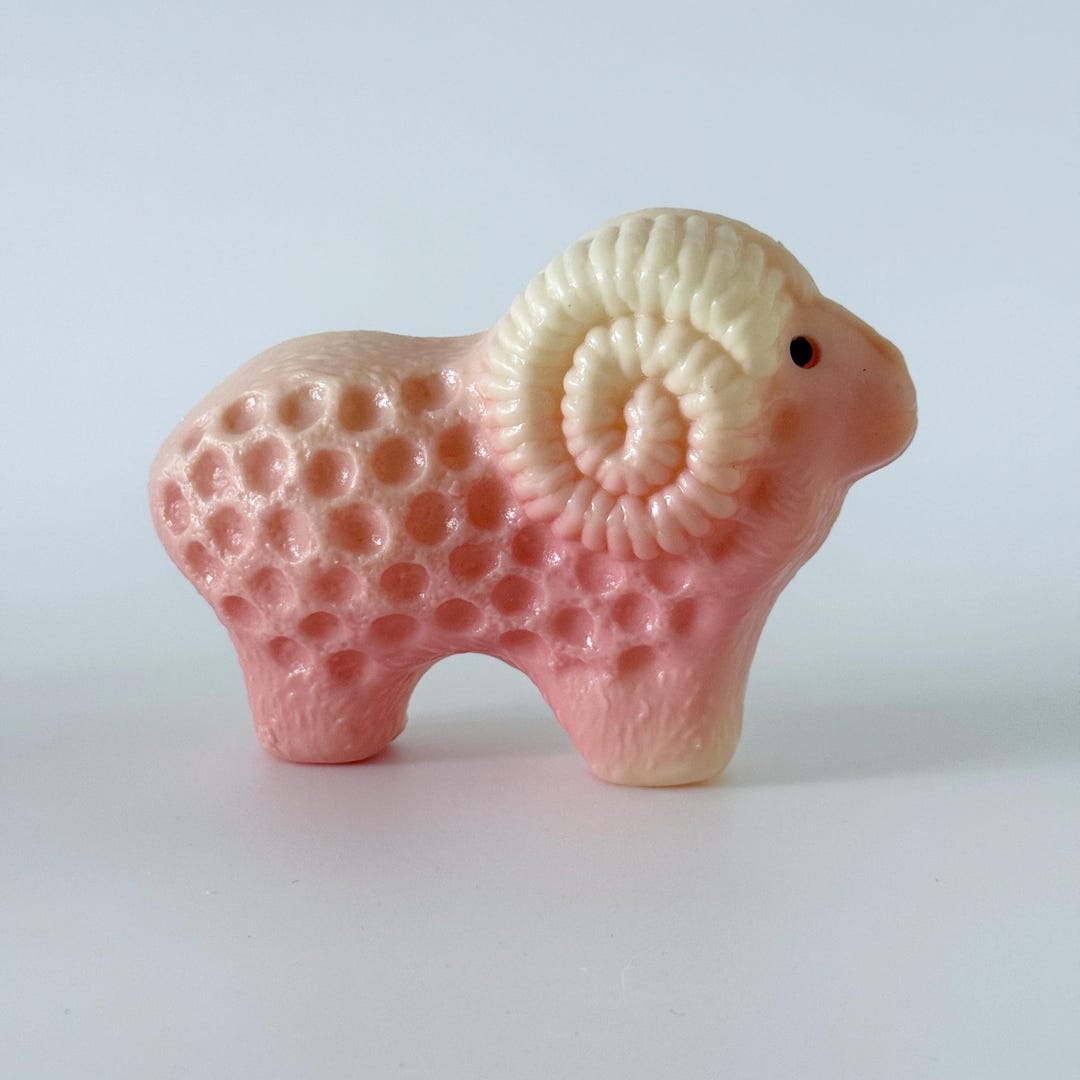 Soviet Plastic Toy - Ram, Rare Old Toy, Pink Ram, Soviet Vintage Toy ...