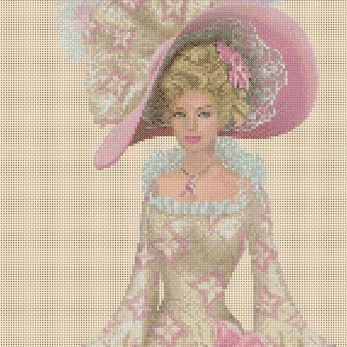 PDF Cross Stitch Chart Elegant Lady No. 156 S - Etsy