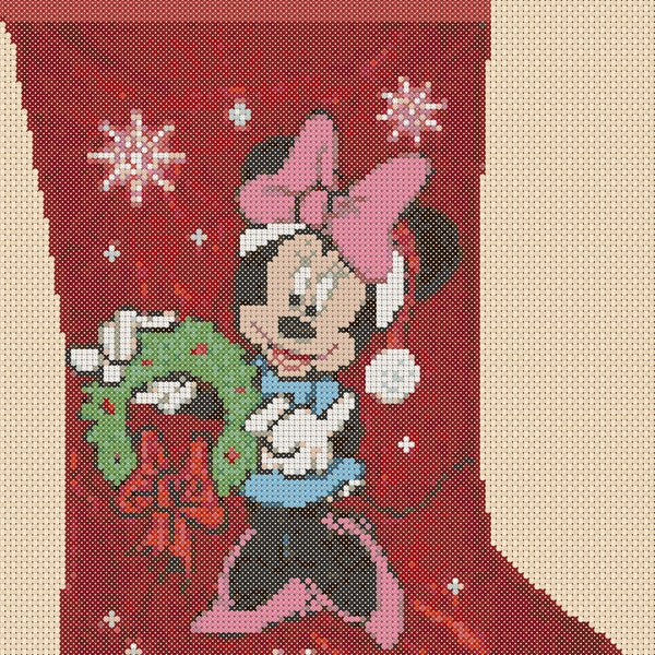 Minnie Mouse Cross Stitch Christmas Stocking Patterns - Etsy