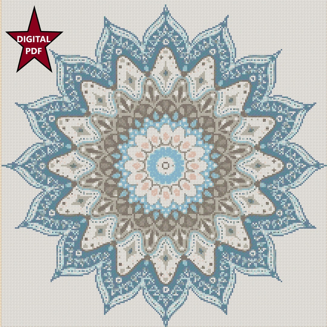 Digital Download PDF Cross Stitch Chart - Mandala 420 YY2 - Etsy