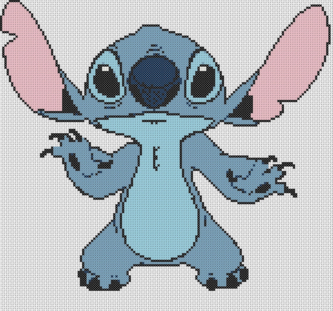 Digital Printable PDF Cross Stitch Chart Lilo and Stitch - Stitch No. 2 ...