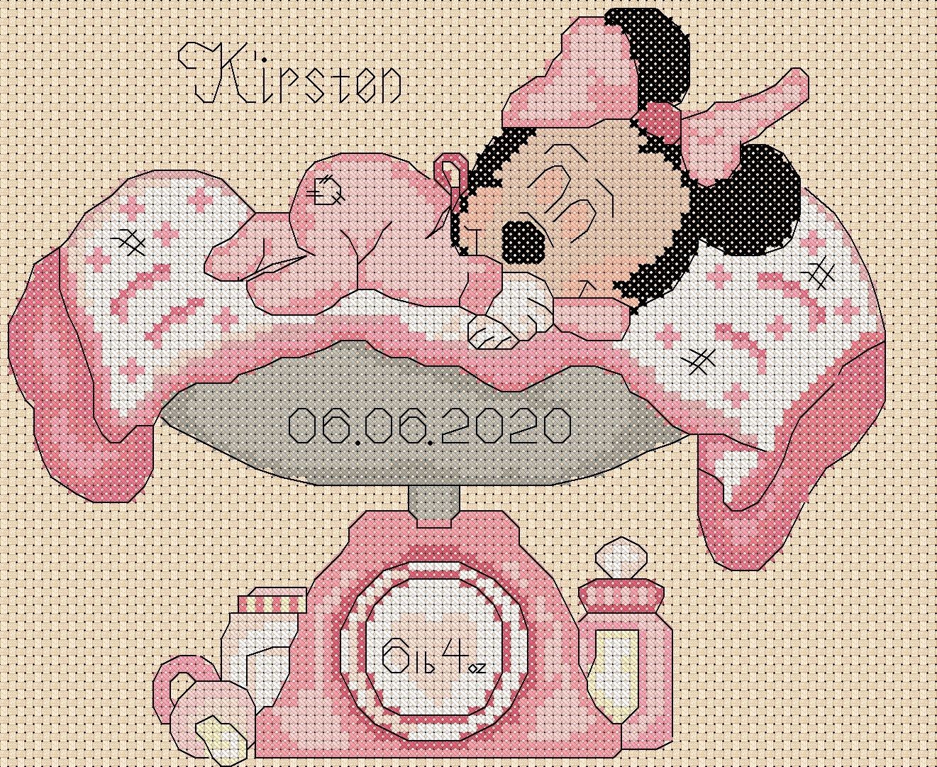 Download Printable PDF Cross Stitch Chart Minnie Mouse 2 New - Etsy