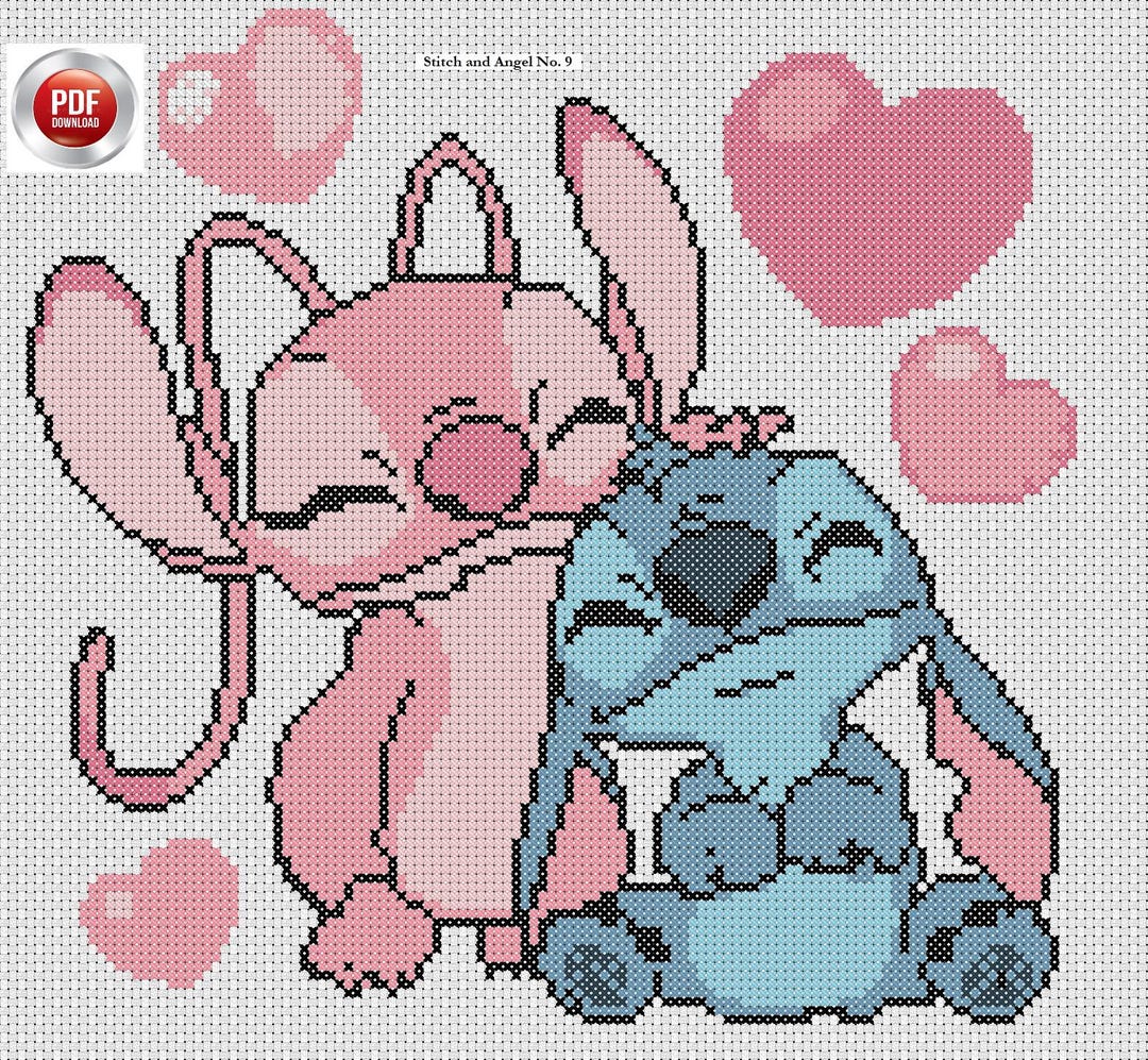 Stitch and Angel Digital Download PDF Cross Stitch Chart Lilo and ...