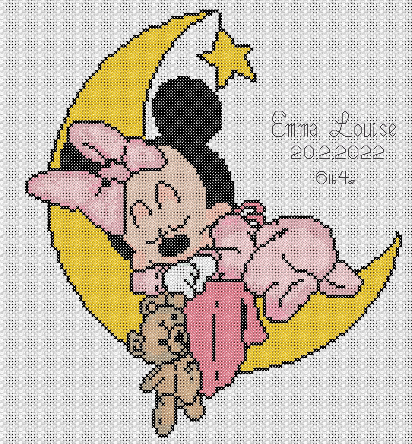 Electronic Printable PDF Cross Stitch Chart Minnie Mouse on - Etsy