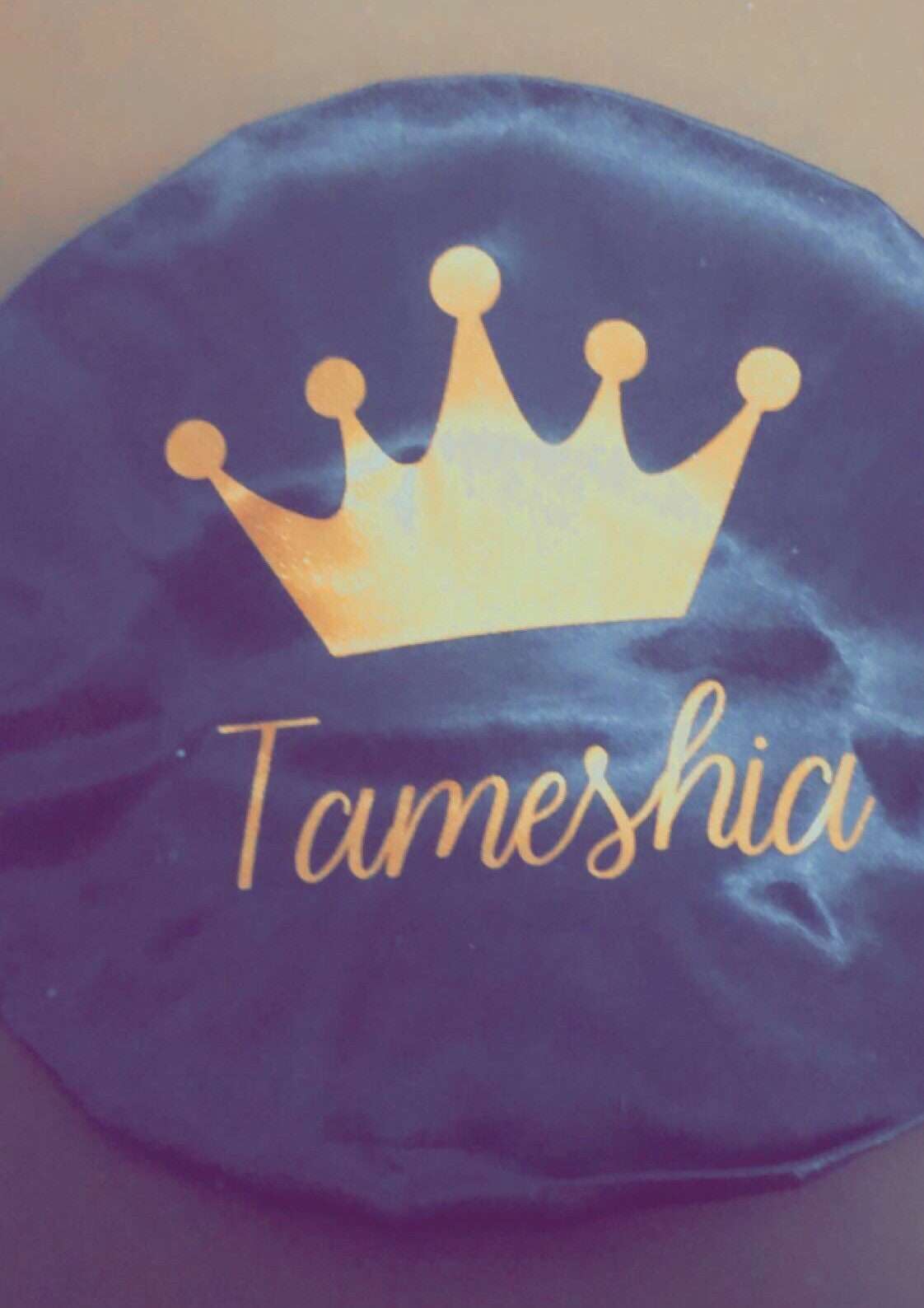 Personalized Satin Bonnet With Crown Design - Etsy