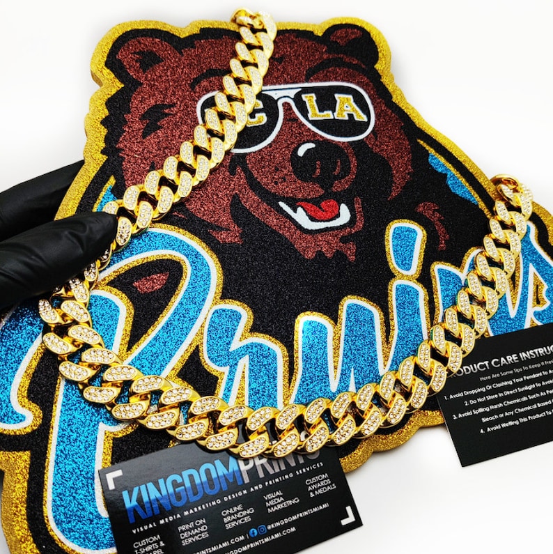 Custom Fan Chain | Giant 3D Logo Necklace Chain | Sports Swag Oversized ...