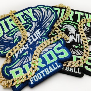 Custom Fan Chain | Giant 3D Logo Necklace Chain | Sports Swag Oversized ...