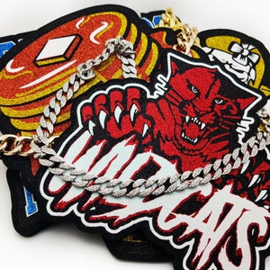 Custom Fan Chain | Giant 3D Logo Necklace Chain | Sports Swag Oversized ...