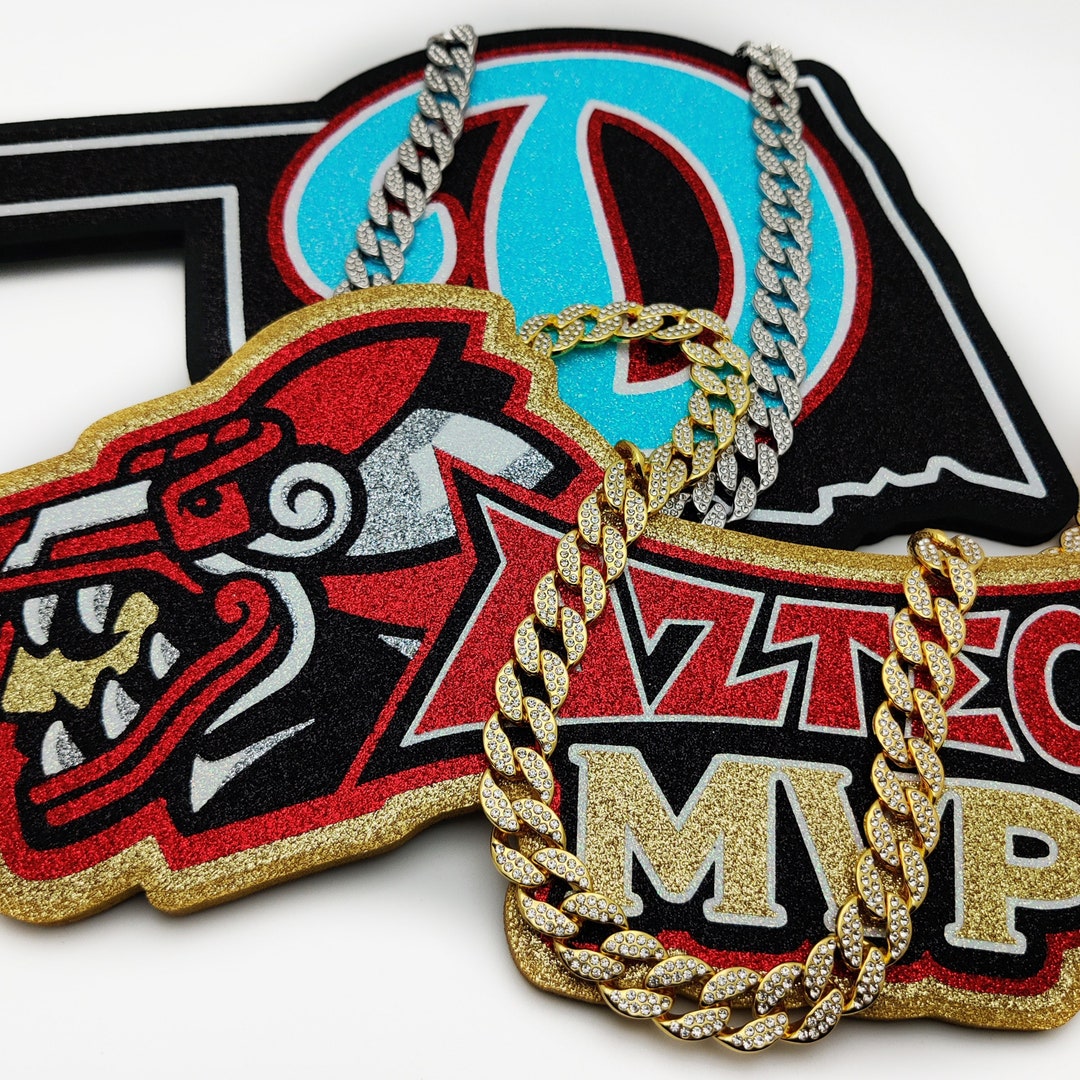 Custom Fan Chain Giant 3D Logo Necklace Chain Sports Swag Oversized ...