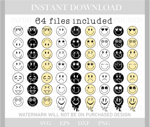 Smiley Svgsmiley Pngsmiley Face Svgsmiley Face Pngtrendy - Etsy