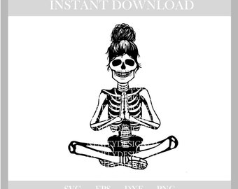 Skeleton Svg,yoga Skeleton Svg,scull Svg,halloween Svg,spooky Svg,svg ...