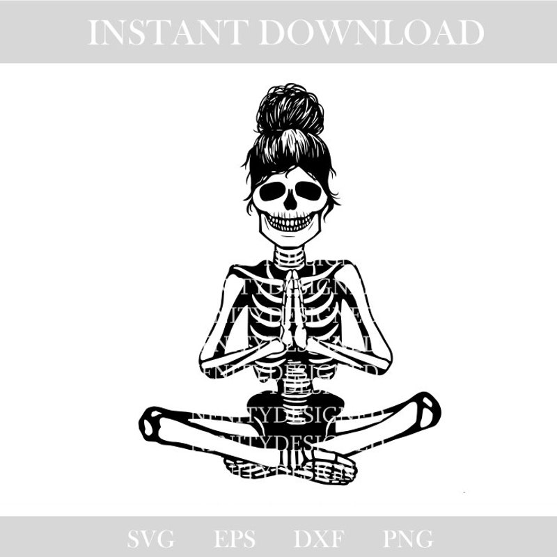 Skeleton Yoga Svg - Etsy