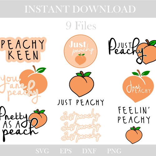 Papercraft cut files hi res Clip Art for Vinyl Peach Cricut File Just ...