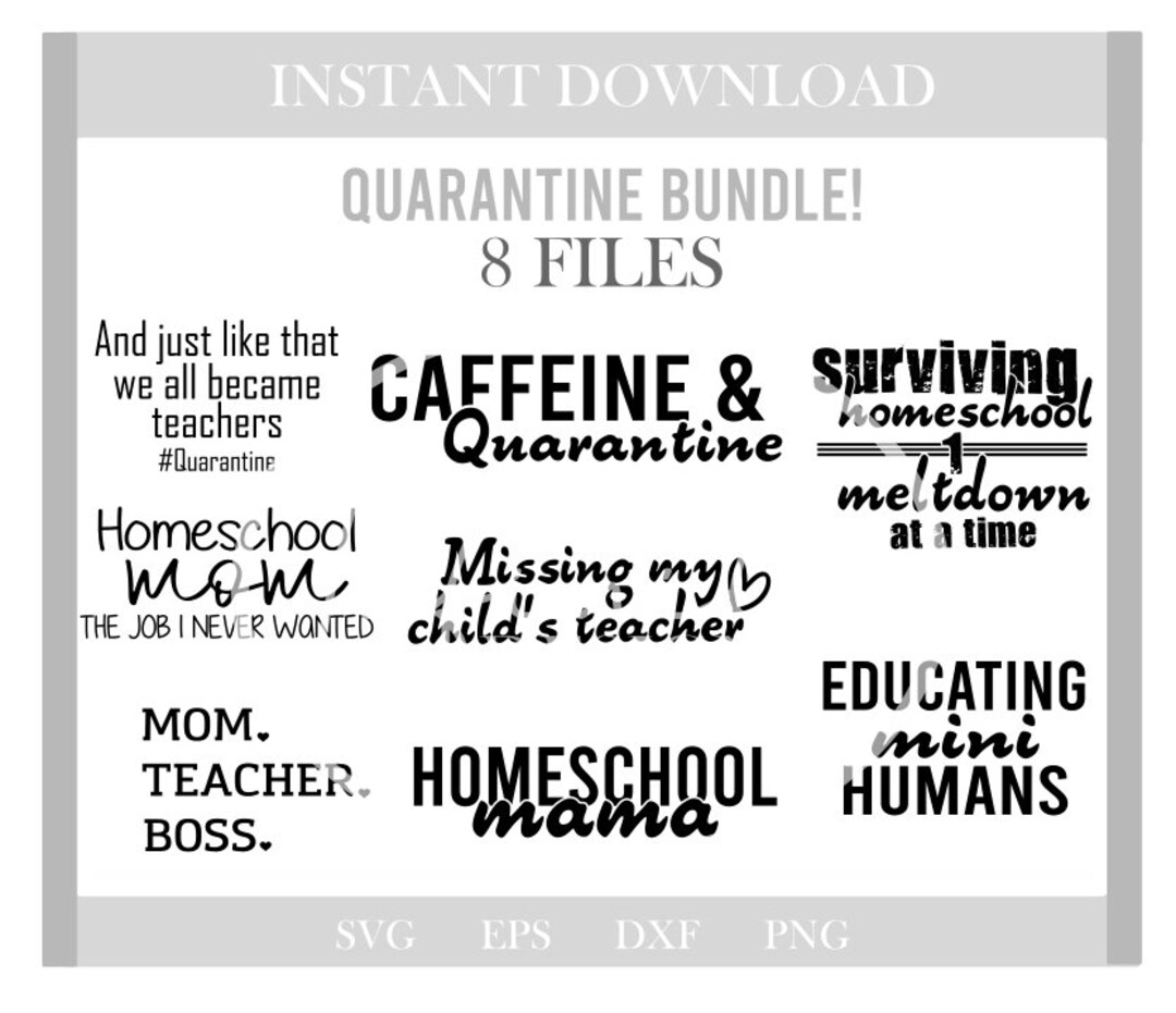 Quarantine Svg,homeschool Svg,distance Learning Svg,mom Svg,mom Life ...