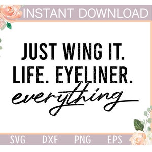 Wing it svgmakeup bag svgmakeup svgcosmetology | Etsy