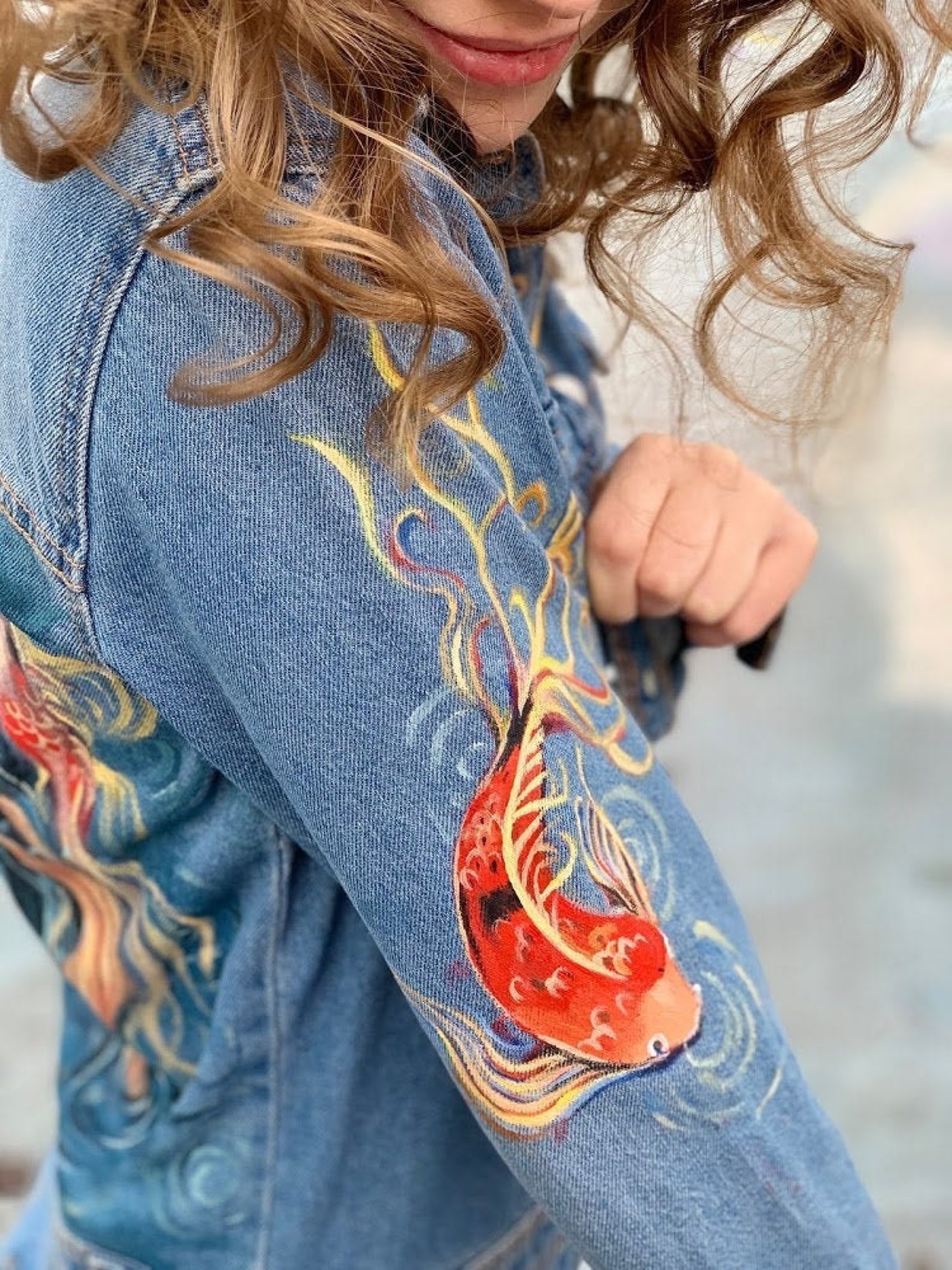 HAND PAINTED CUSTOM overall Custom hand-painted denim jackets. | Etsy